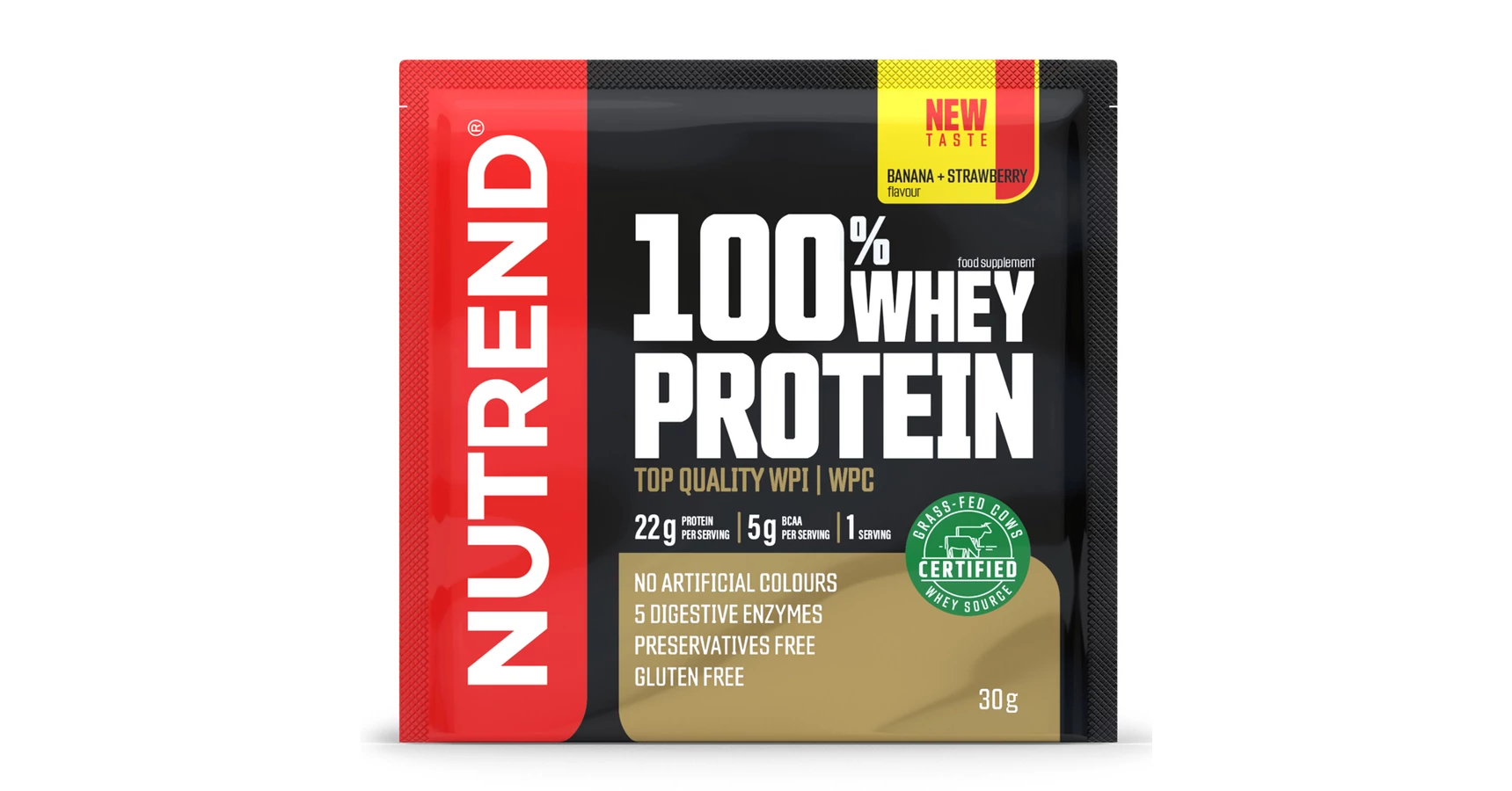 NUTREND 100% Whey Protein 30g Banana+Strawberry - NUTREND - Nutrend ...