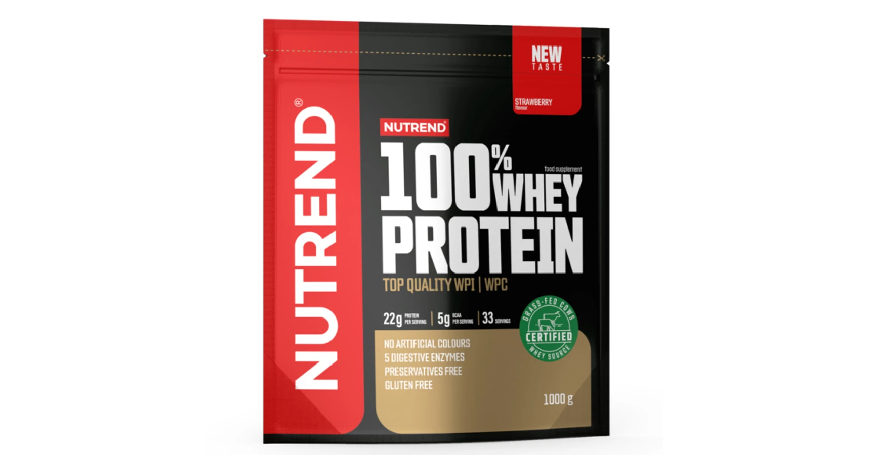 NUTREND 100% Whey Protein 1000g Strawberry – NUTREND – Nutrend Magyarország